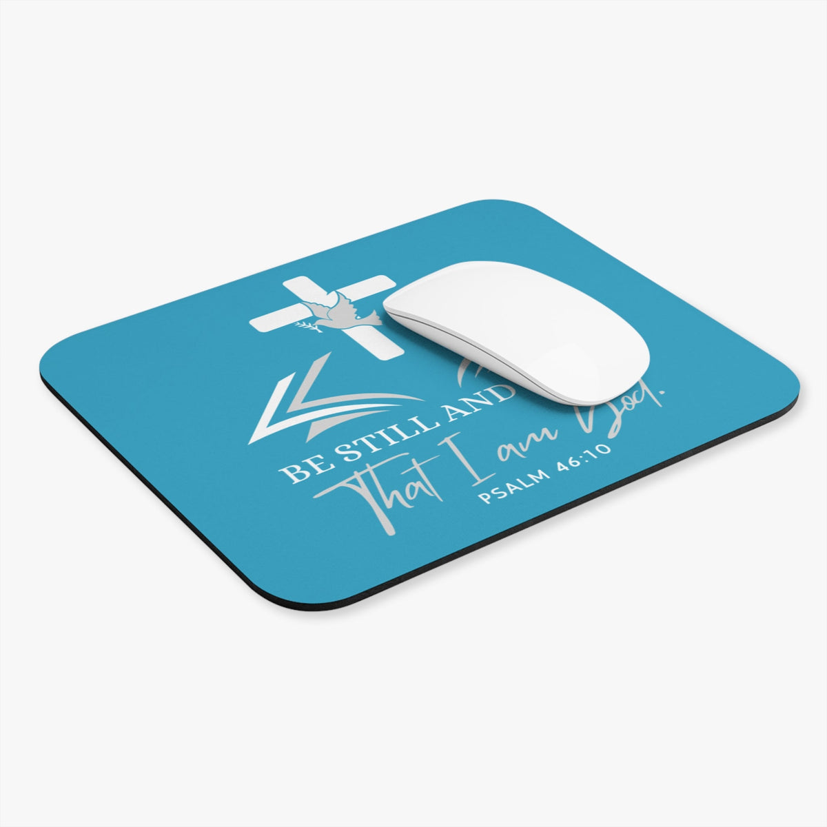 Be Still and Know That I Am God Rectangle Mouse Pad – Grit and Grace
